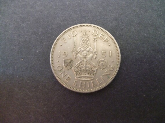 United Kingdom 1951 Shilling Coin scottish Version Ideal | Etsy