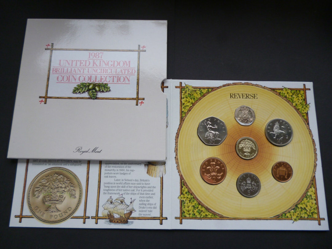 1987 UK Coin Collection: Queen Elizabeth II, Royal Mint Set - Etsy ...