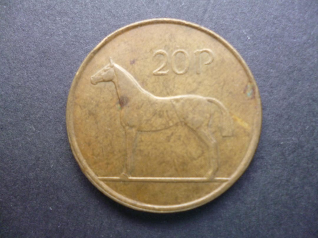 2000 Ireland 20p Coin With Horse & Harp, Craft Jewelry Supply - Etsy