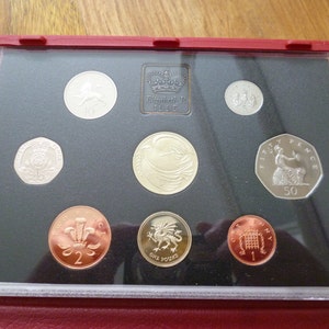 United Kingdom Royal Mint 1995 Proof Eight Coin Year Set Housed in ...