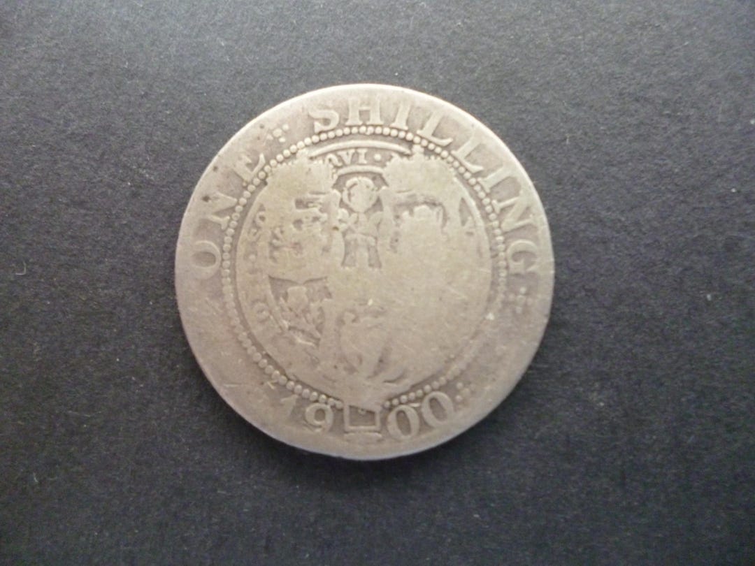 1900 Queen Victoria Silver Shilling Coin: Jewelry Making, Craft Supply ...