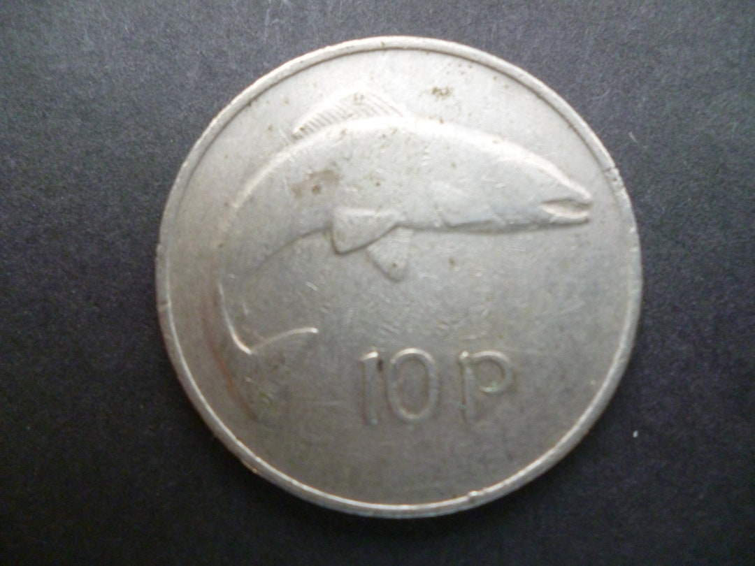 1976 Eire (ireland Republic) 10p Coin Featuring a Salmon Fish, Ideal ...