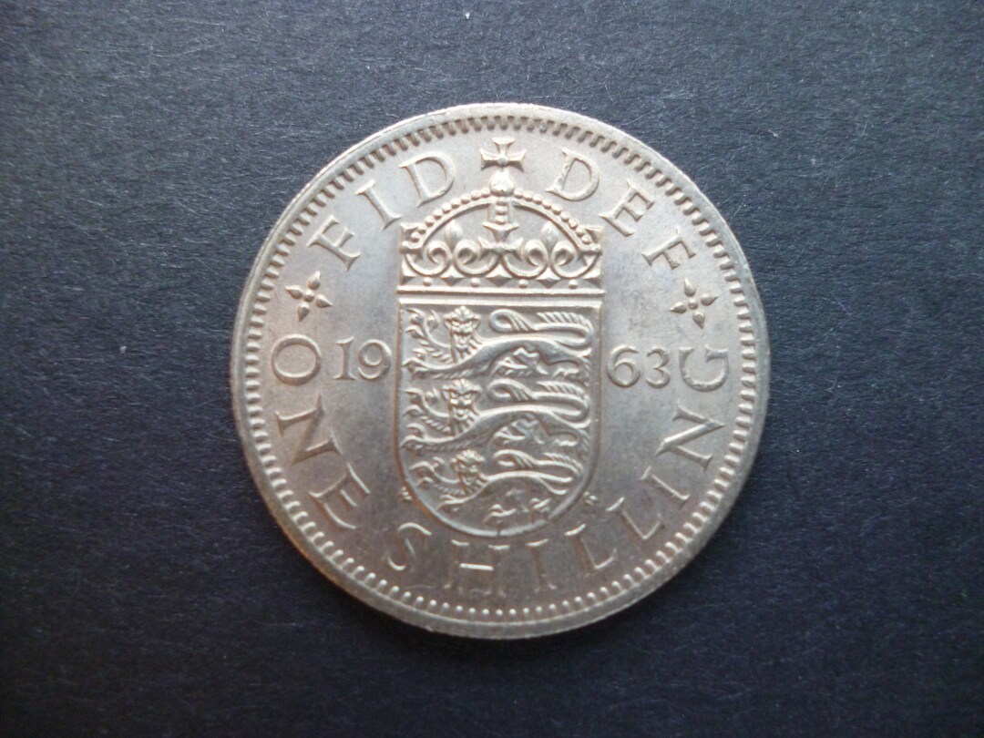 1963 UK Shilling Coin: Cupro-nickel English Coin for Jewelry or Craft ...