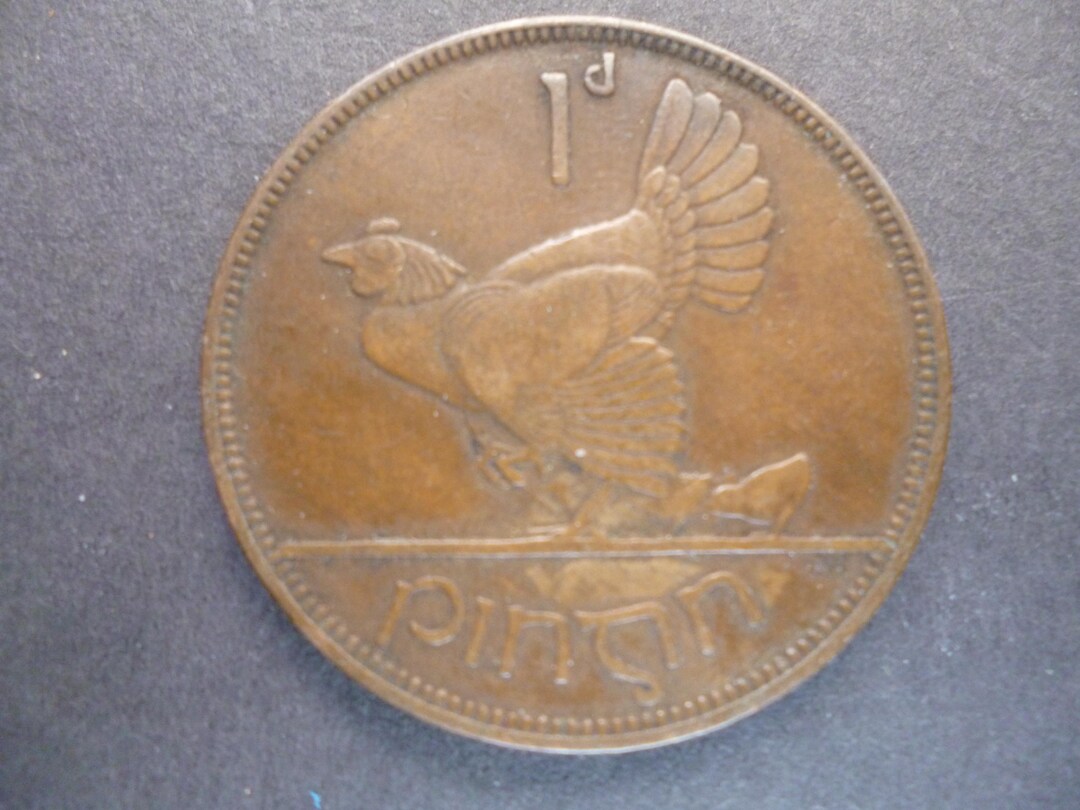1935 Irish Penny Coin: Hen & Harp, Craft Jewelry Making - Etsy