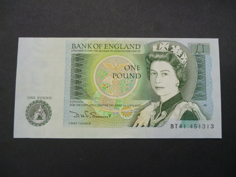 1981 Genuine English One Pound Note in Mint Crisp Uncirculated - Etsy UK