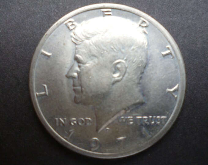 Usa 1971 D Mintmark Kennedy Half Dollar Coin, a Clad Coin Pure Copper ...