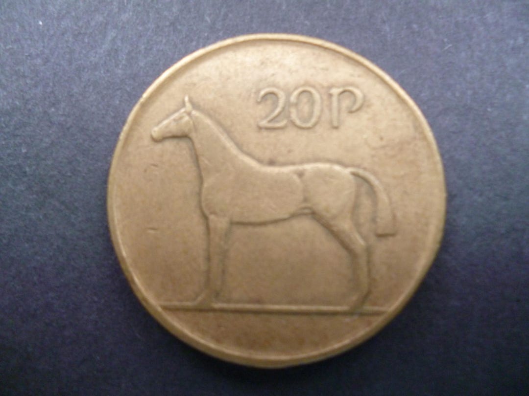 1986 Eire (ireland Republic) 20p (twenty Pence) Coin Featuring a Horse ...