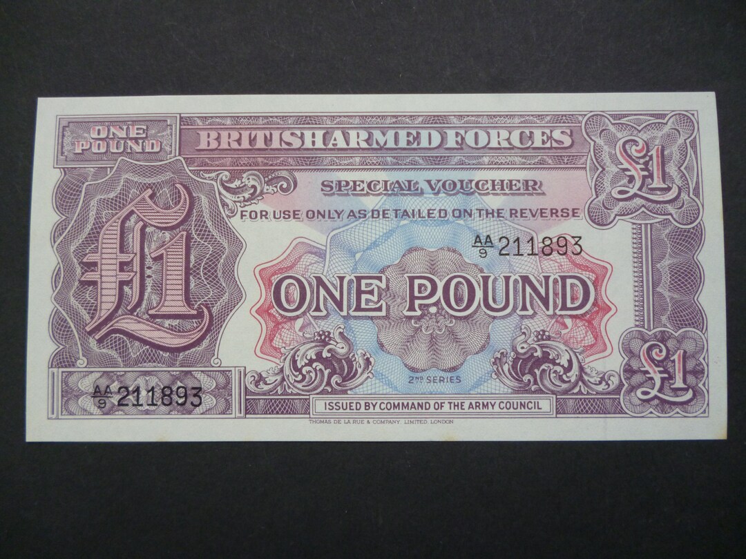 1948 British Armed Forces One Pound Note - Uncirculated Military ...