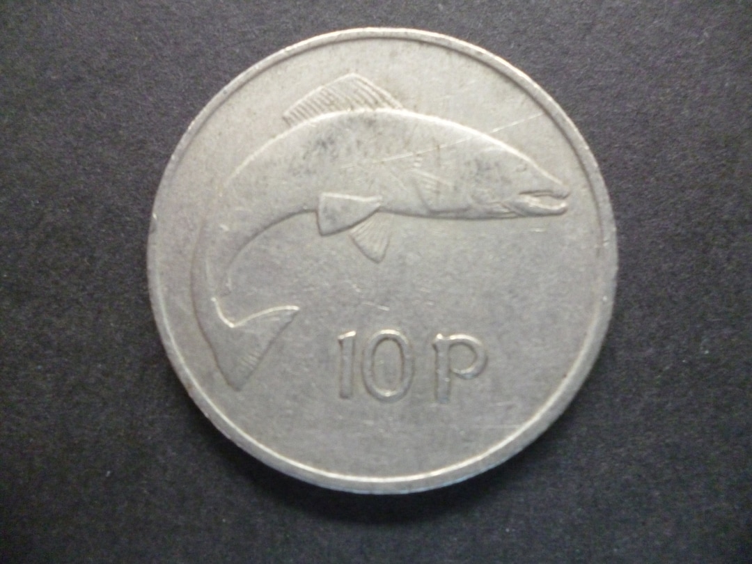 1969 Irish 10p Coin: Salmon Fish, Cupro-nickel, Craft Jewelry - Etsy