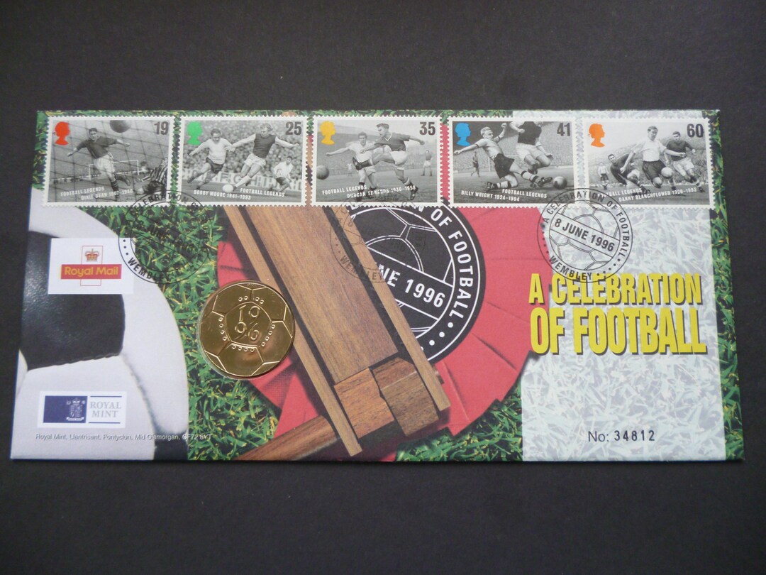 Vintage 1996 Football Coin & Stamp First Day Cover: Wembley Franked - Etsy