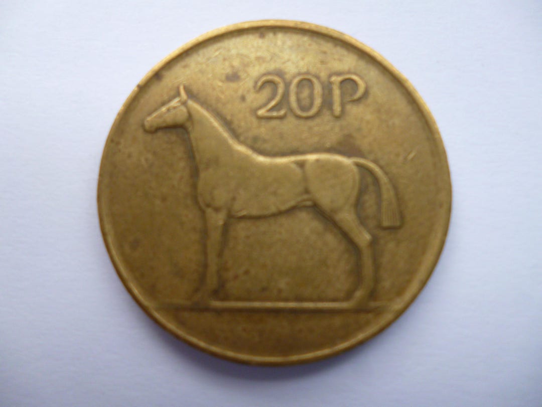 1988 Eire (ireland Republic) 20p (twenty Pence) Coin Featuring a Horse ...