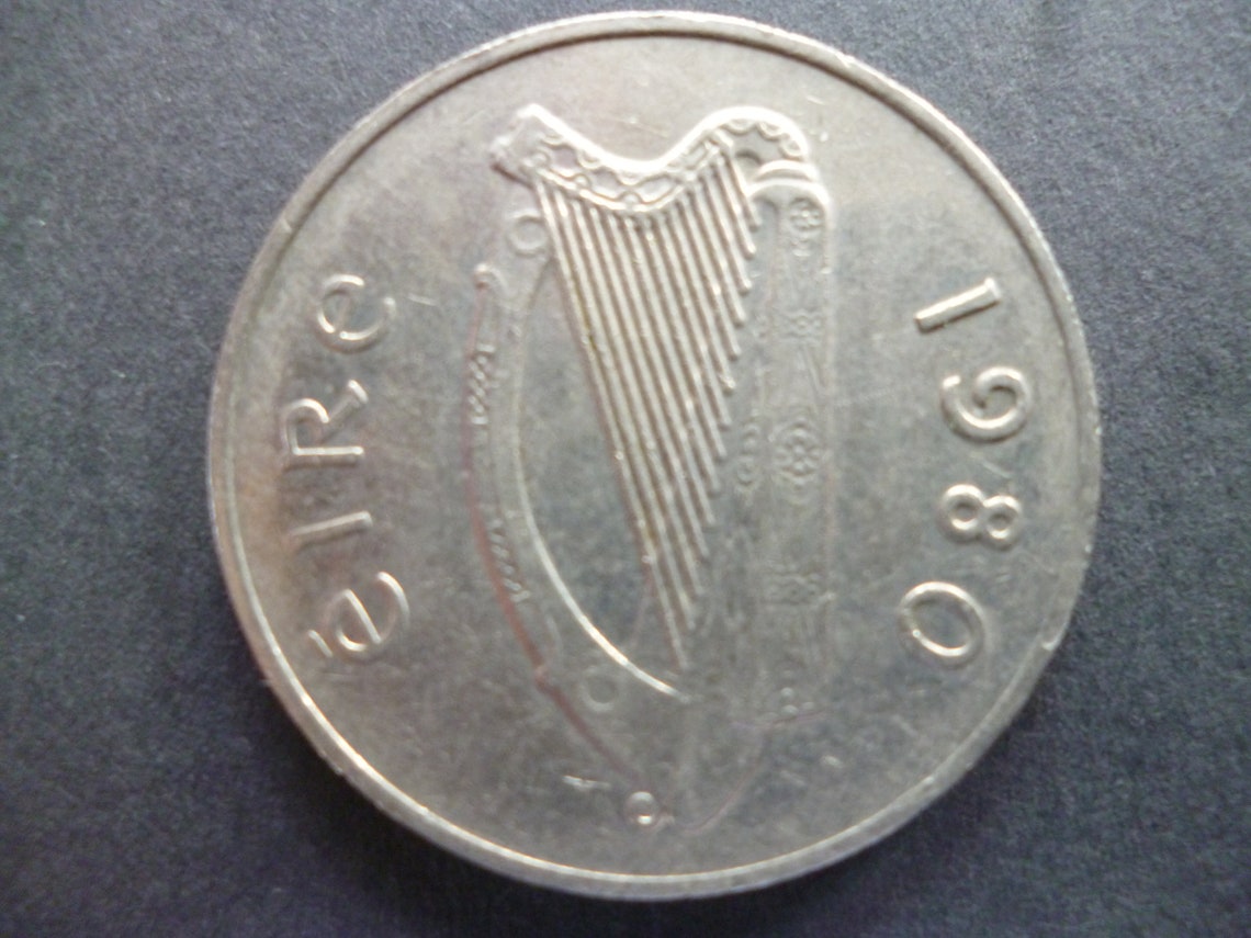 1980 Ireland 10p Coin: Salmon Fish, Craft Jewelry Making - Etsy