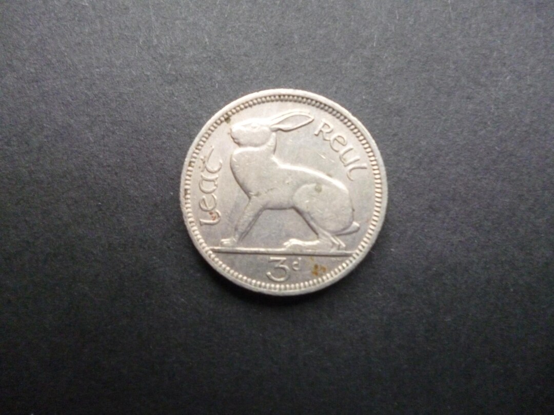 1966 Eire (ireland Republic) Threepence Coin Featuring a Hare and a ...
