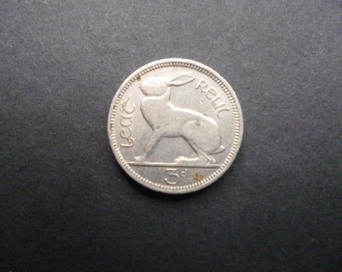 1966 Eire (ireland Republic) Threepence Coin Featuring a Hare and a ...