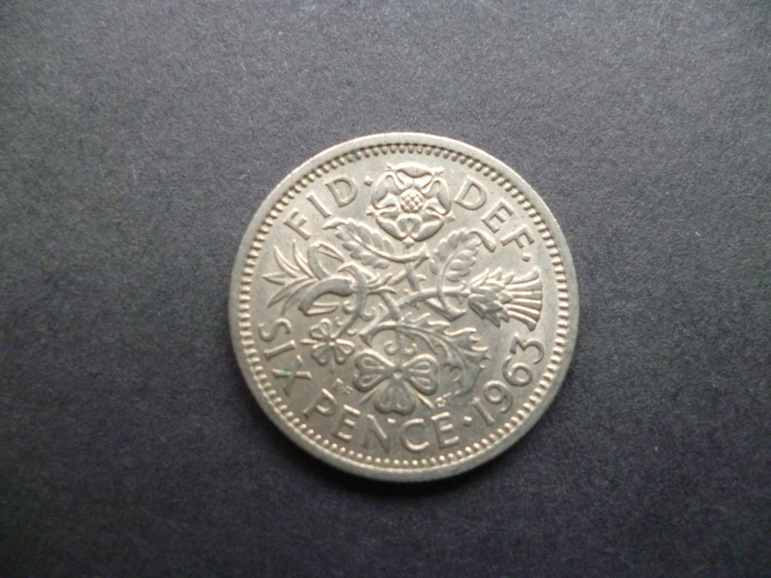 1963 UK Sixpence Coin: Cupro-nickel Craft Jewelry Supply - Etsy