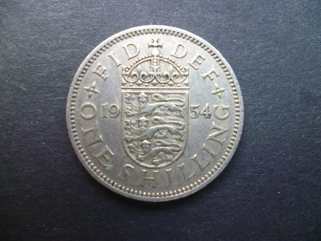 1954 United Kingdom Shilling Coin: English Version, Craft Jewelry - Etsy