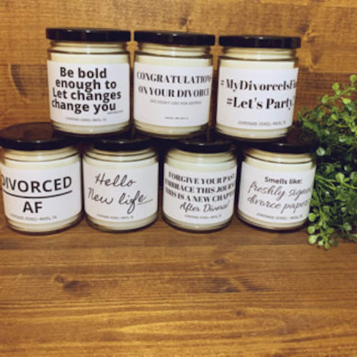 Divorce Candle Divorce Gift Gag Gift Funny Gift Gift for - Etsy