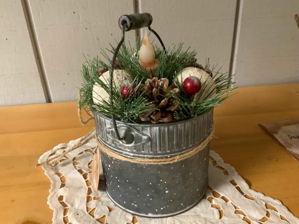 Christmas Snowball Pail (medium Size) - Etsy