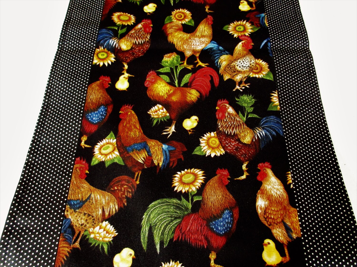 Rooster Table Runner Handmade Table Runner 70 Cotton - Etsy