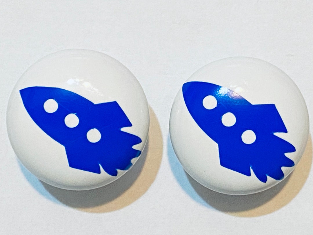 Pair 1.5” Rocket Ship Drawer Knobs Pulls White Ceramic - Etsy