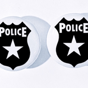 Pair 1.5” Police Badge Drawer Knobs With Drawer Knobs Pulls White ...