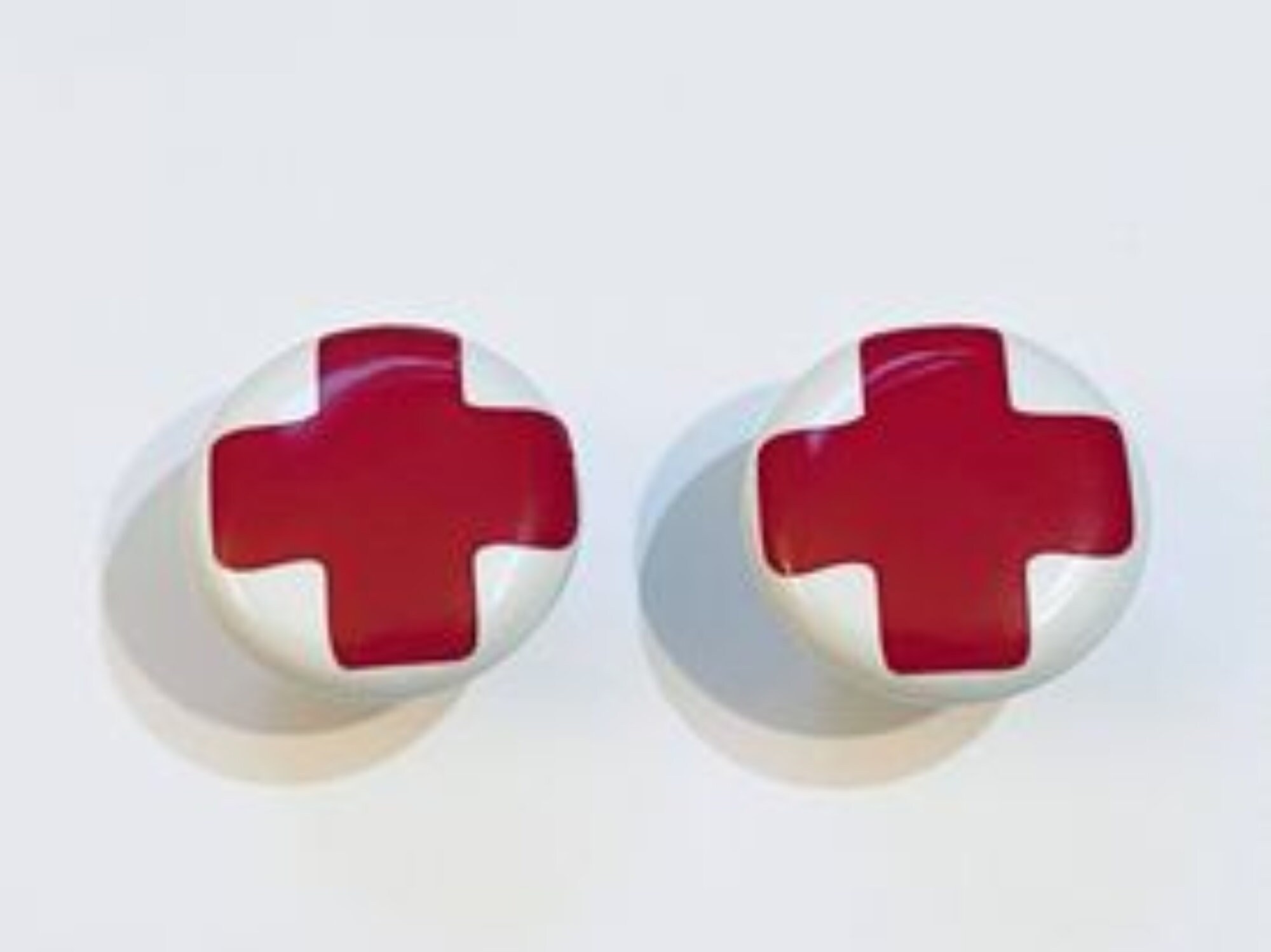 Pair 1.5” Medical Emergency Worker Cabinet Drawer Knobs Pulls White ...