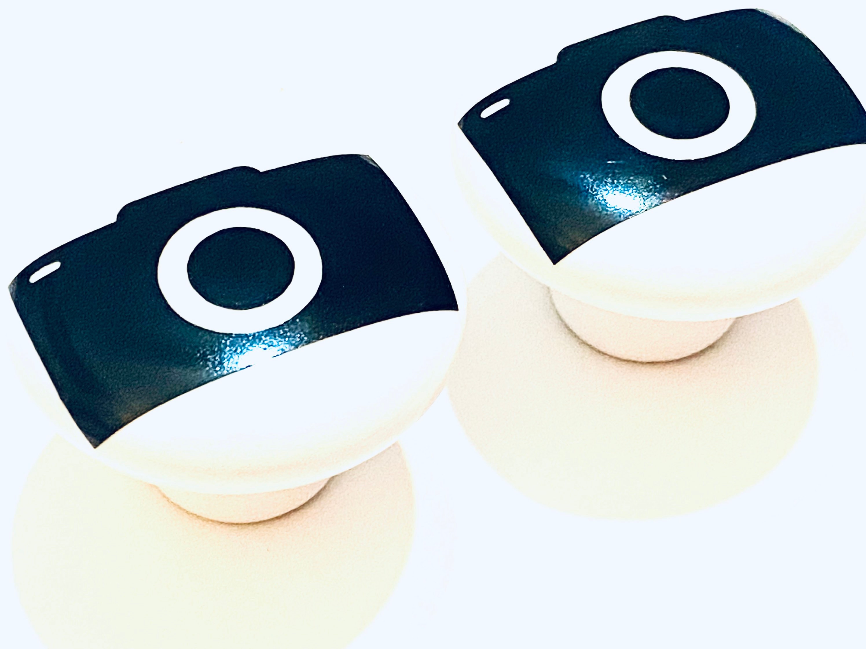 Pair Camera Knobs and Glass Cabinet Knobs Pulls White Ceramic - Etsy
