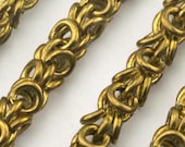 Byzantine Chain Handmade Raw Brass 4mm Z165 | Etsy
