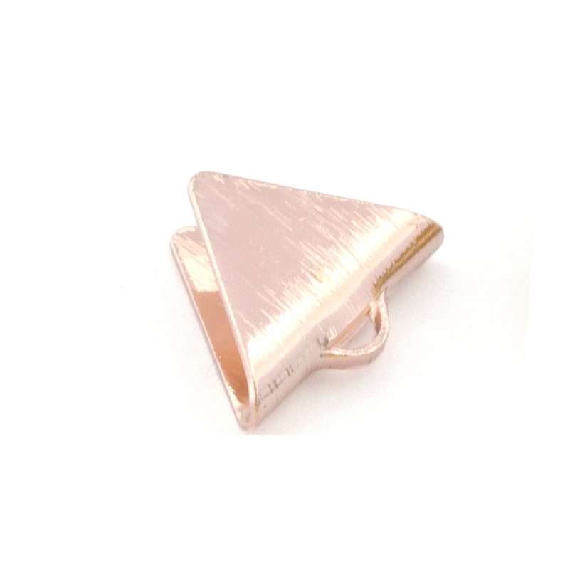 Triangle Brass Ribbon Crimp, Gold, Silver, Rose Tone, Jewelry Findings ...