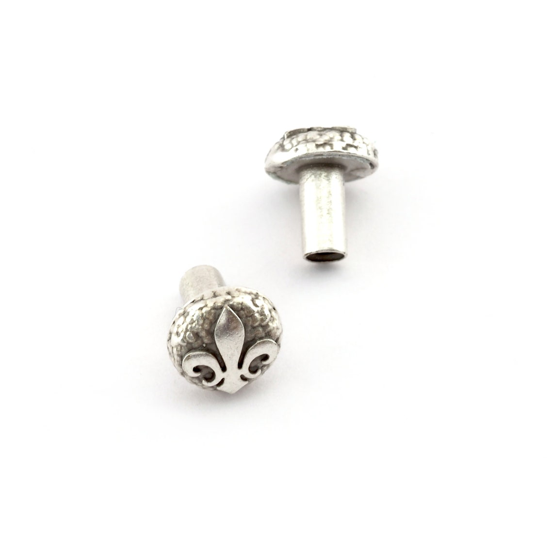 Antique Silver Lily Flower Chicago Screws, 10mm Head, DIY Rivets -CSC ...