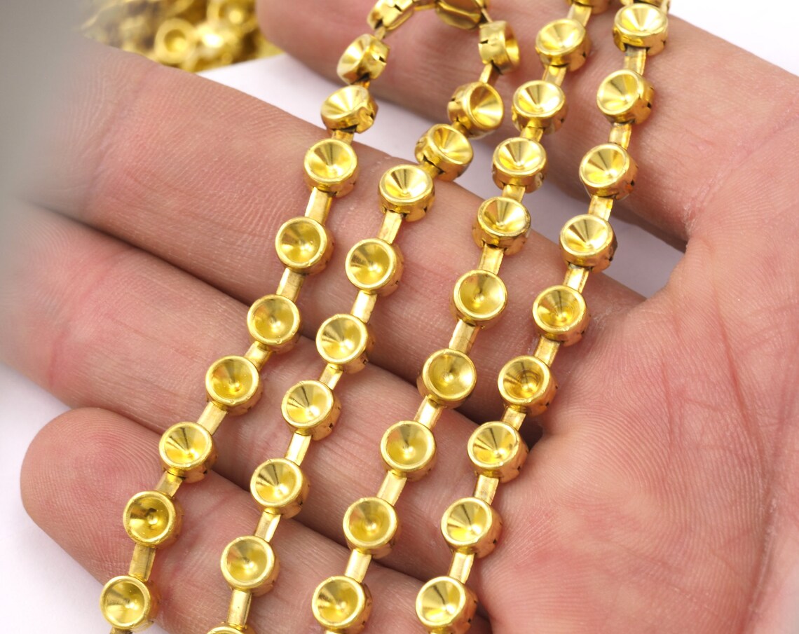 Empty Cup Chain Empty Rhinestone Chain SS16-SS22 4 5mm - Etsy