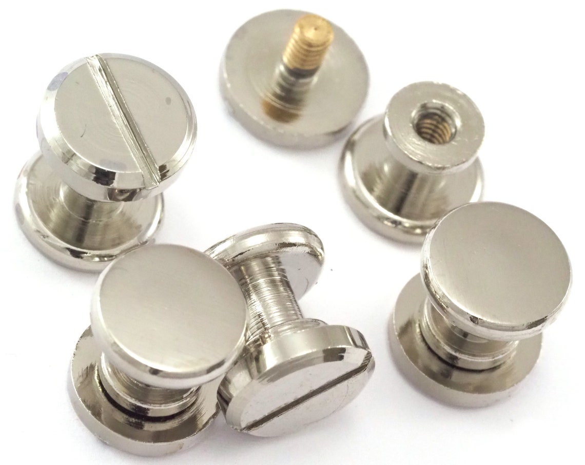 Chicago Screw / Concho Screw Nickel Plated Brass 12x11mm Studs, Shirt ...