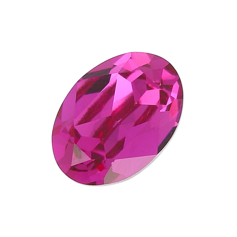 Oval Fancy Stone 4120 Swarovski® Fuchsia (502) 10x14mm Unfoiled Back - Etsy