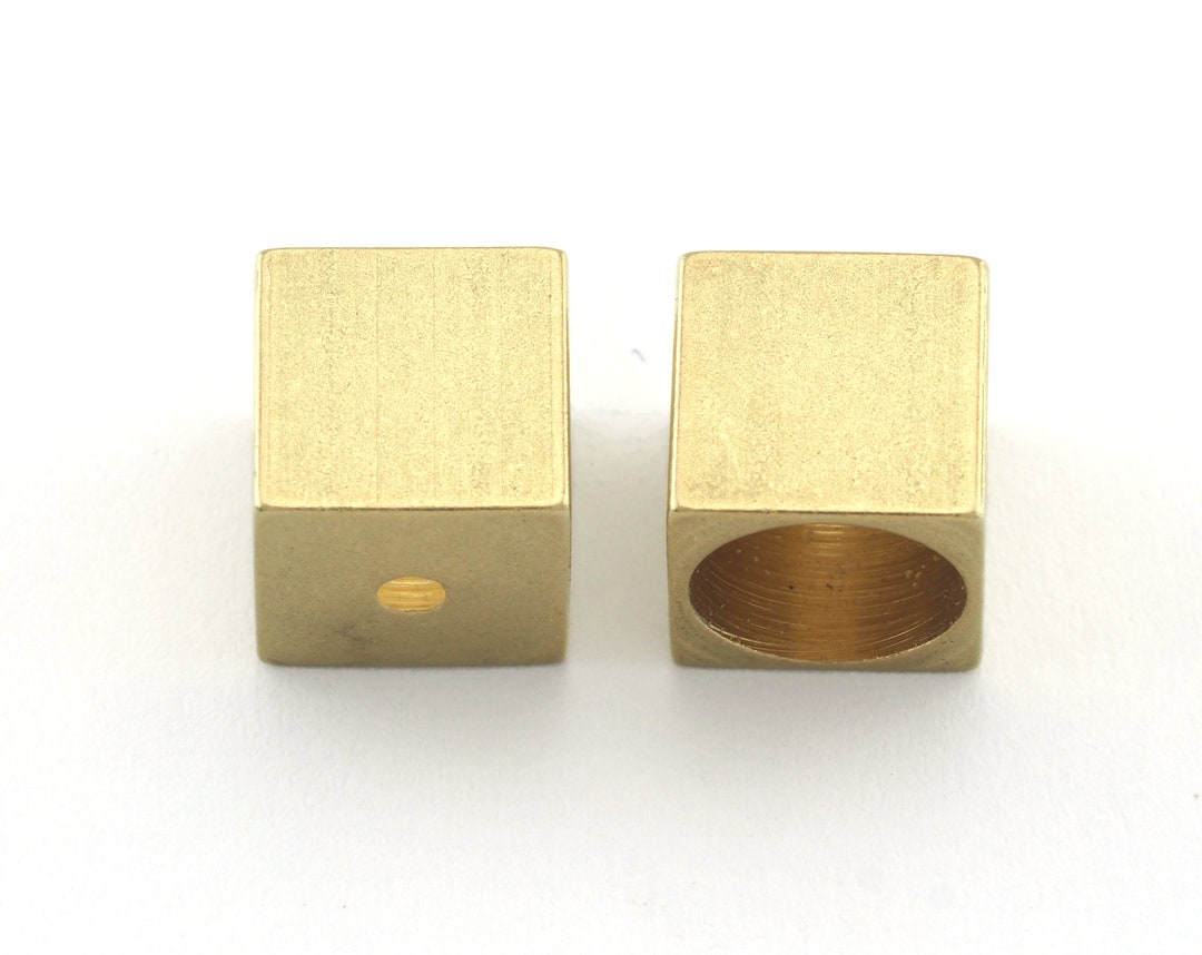 Square Cube Stamping Cube End Cap Raw Brass 7x7mm Enc6 OZ3202 - Etsy