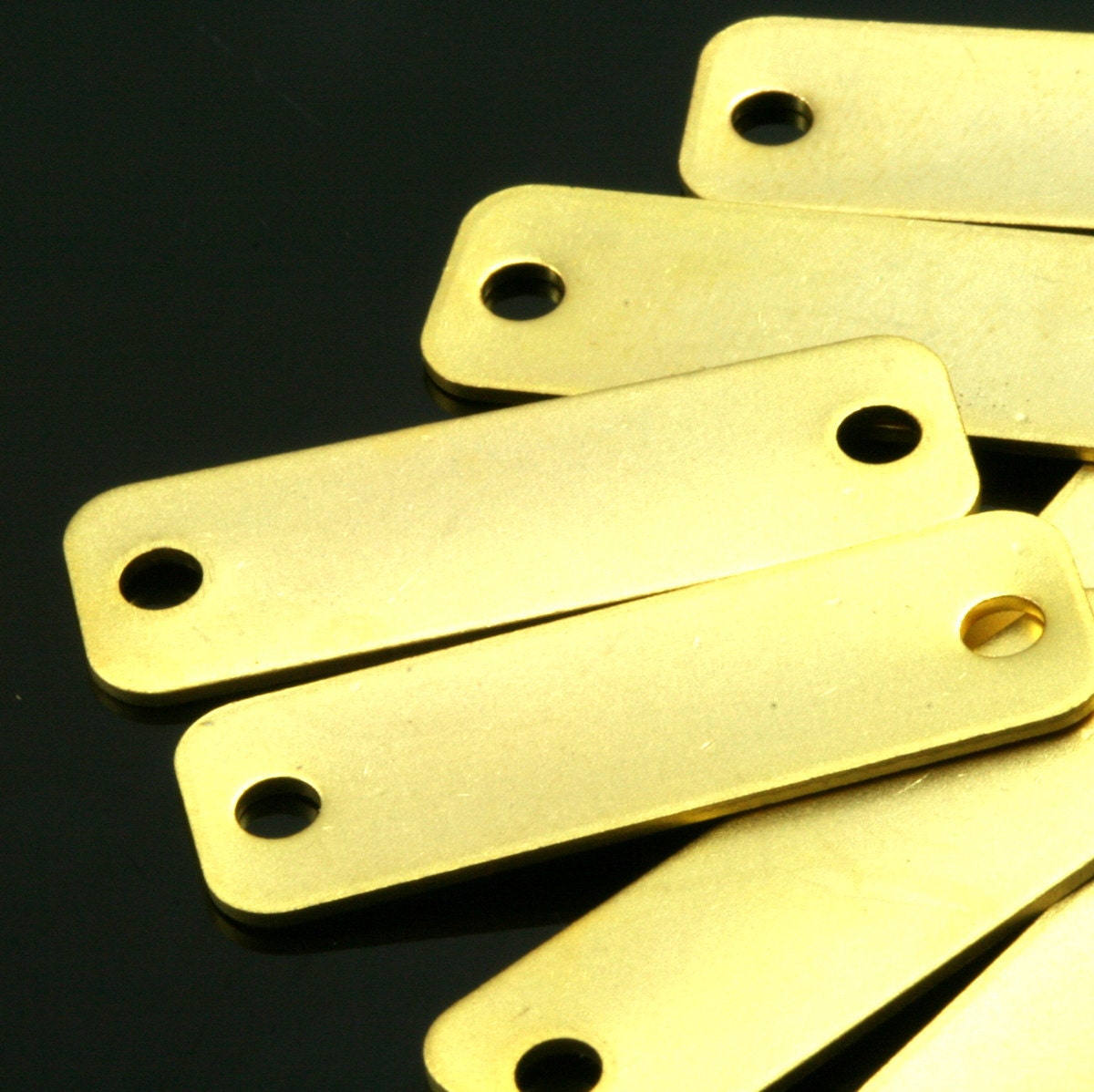 Rectangle Shape Connector 3 Pcs 10x30 Mm Gold Plated Brass - Etsy