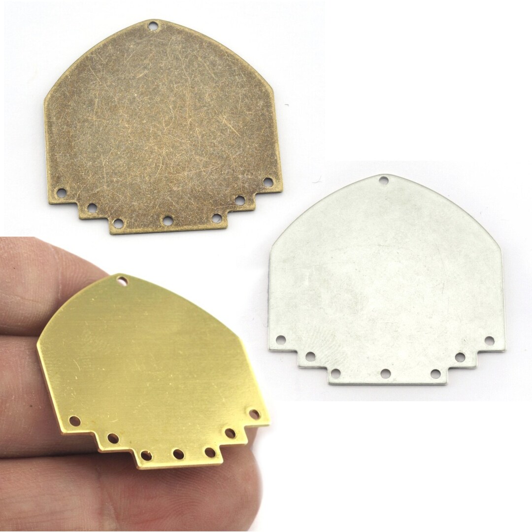 Geometric Blanks Tag Connector Charms Raw Brass 33x33mm 0.8mm Thickness ...
