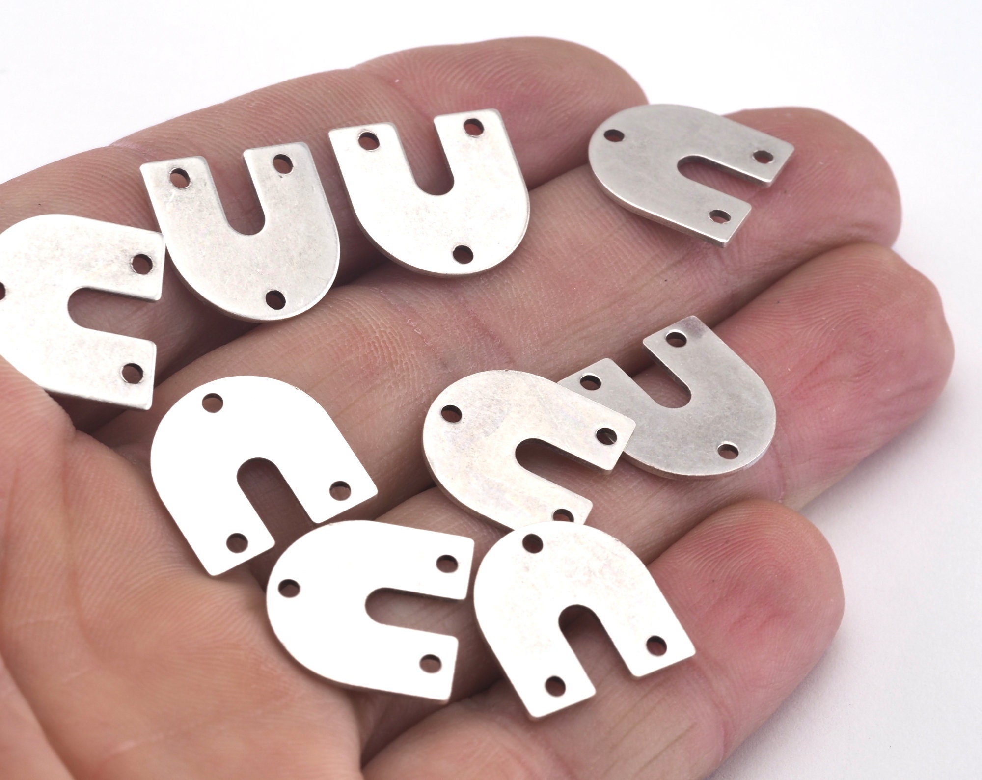 Magnet Shape Semi Circle 15x15x0.8mm Antique Silver Plated | Etsy