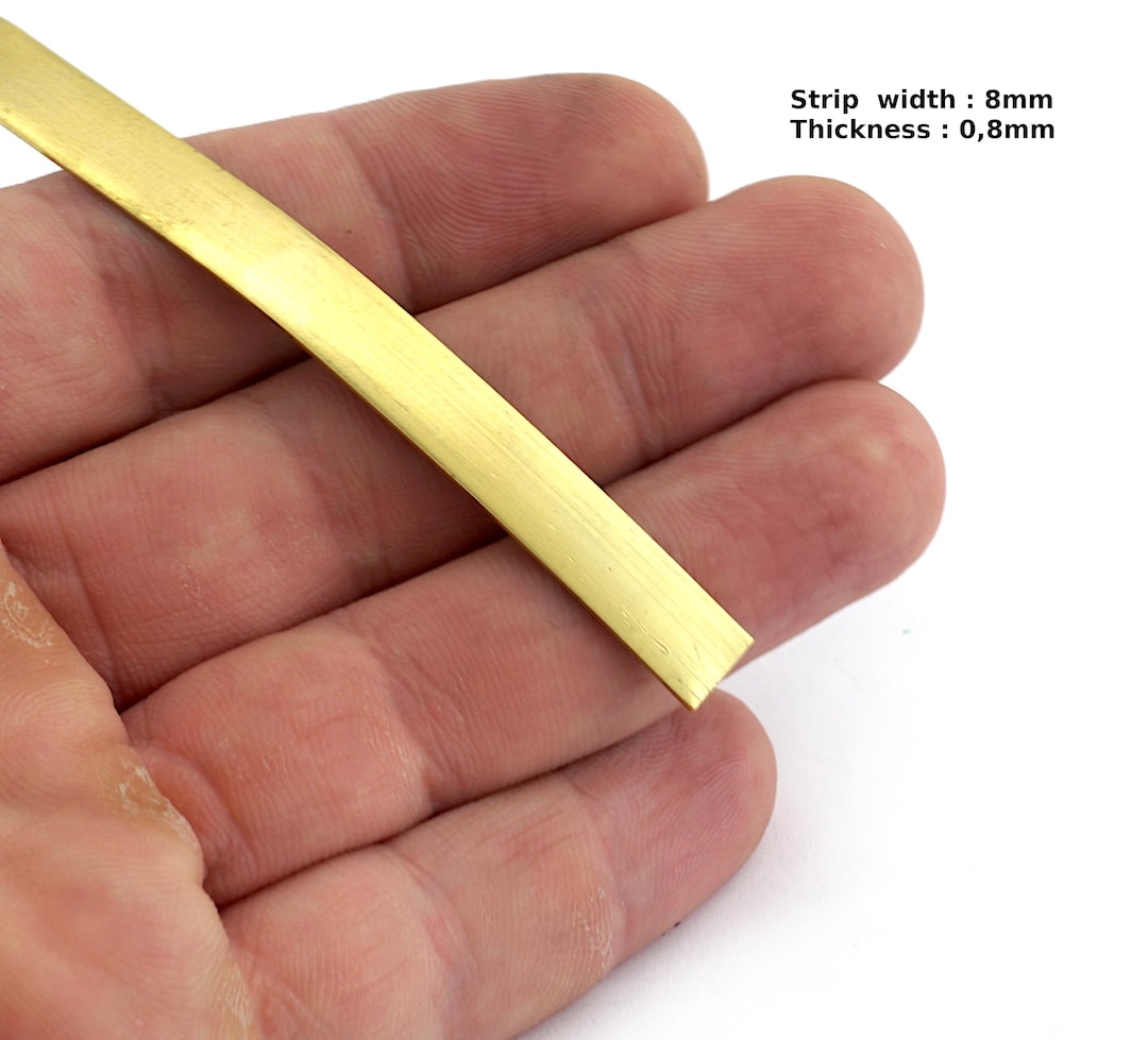 Flat Raw Brass Strip – 8mm X 0.8mm, Jewelry Supply UKD -BA-16 - 02 - Etsy