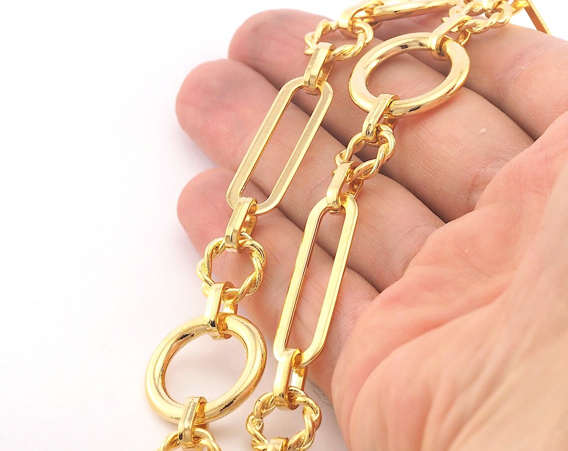 Link Fantasy Chain Gold Plated Alloy 9.5x32mm Ring : 12mm - Etsy
