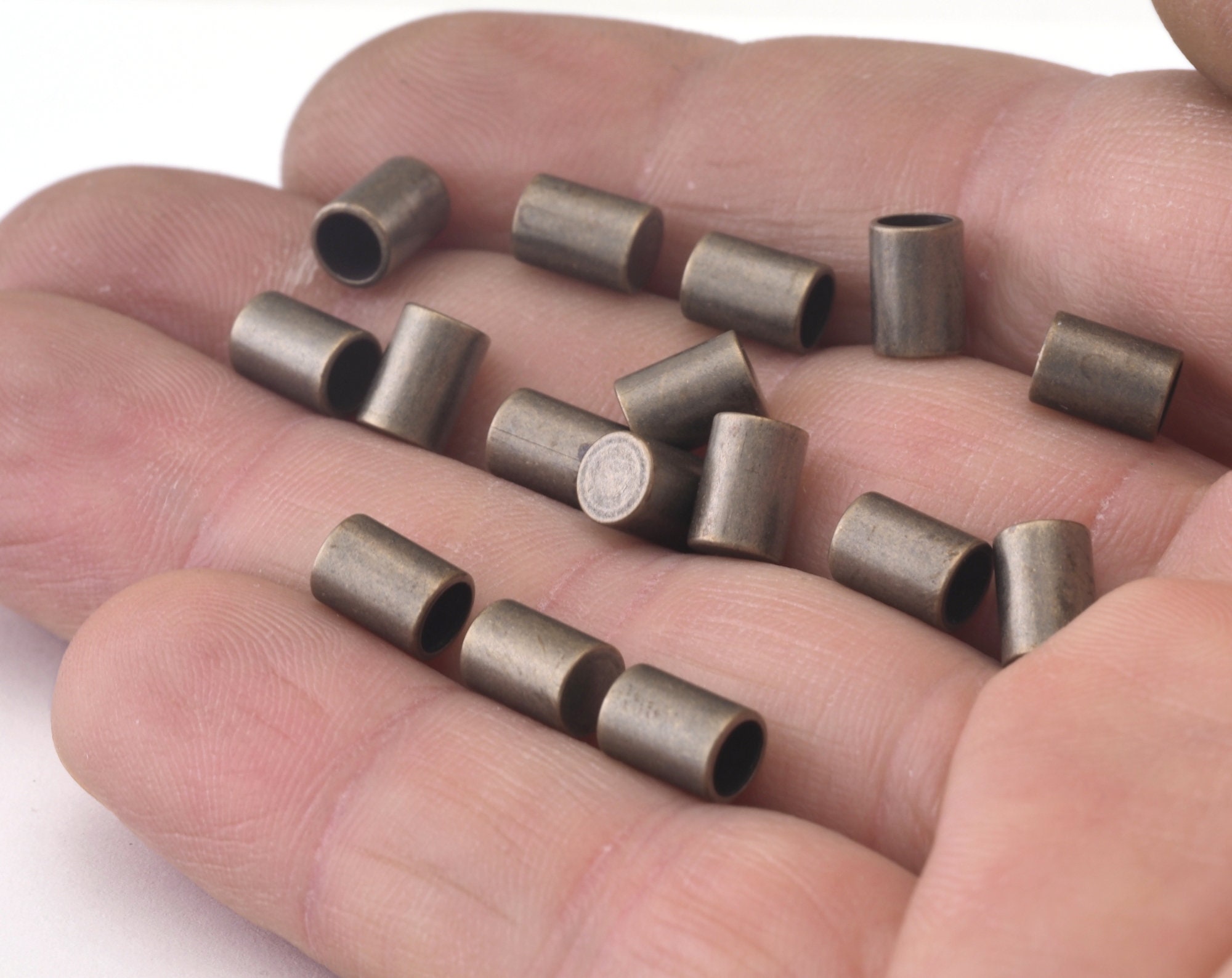 Antique Bronze Cord End Caps, 5x7mm Brass Cylinder -ENC4 2626 - Etsy
