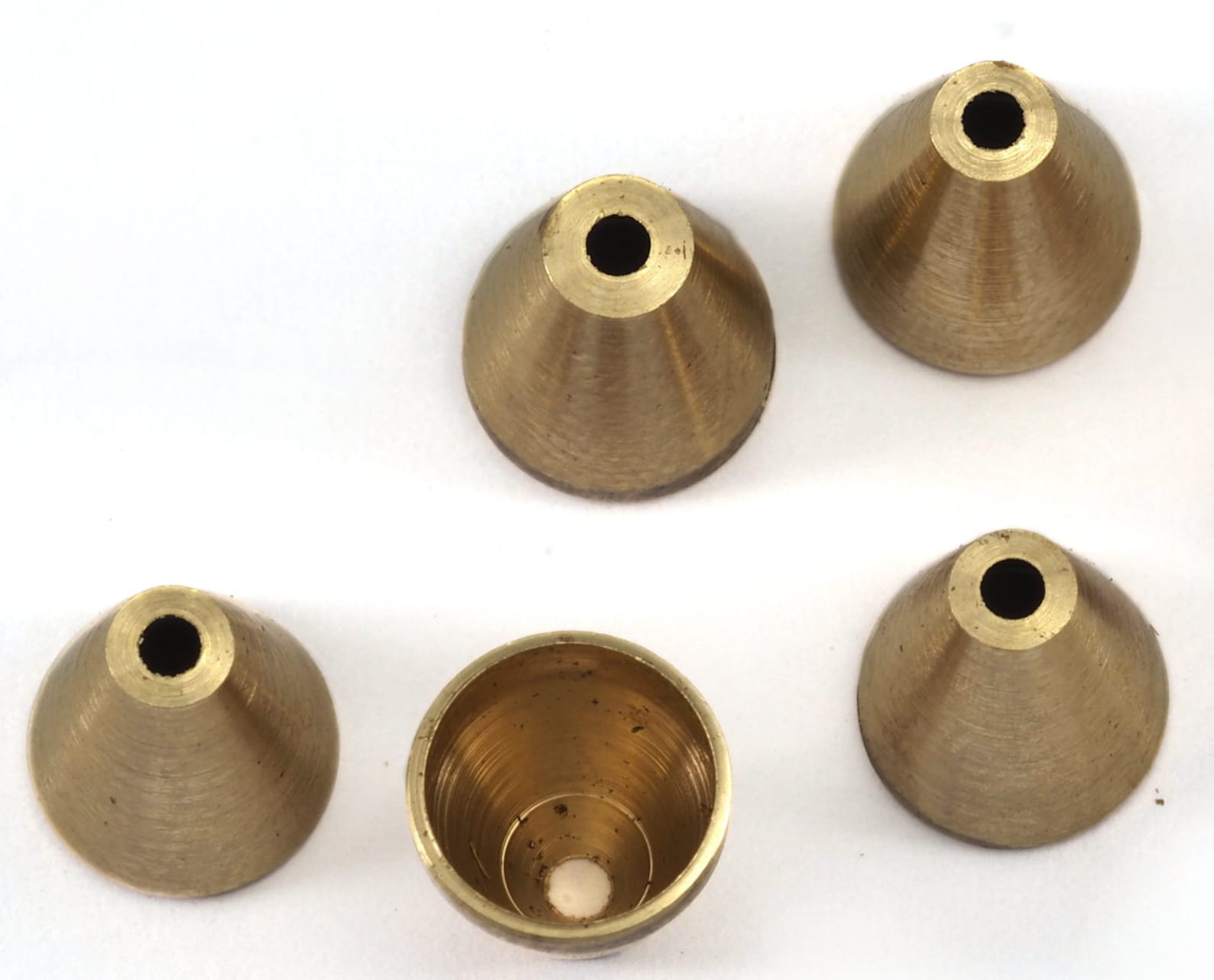 Cord End Beads Raw Brass Cone 9x8mm hole 1.7mm and 7mm - Etsy UK