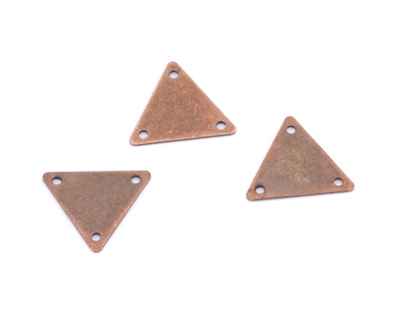 Equilateral Triangle Connector Antique Copper Plated Brass - Etsy