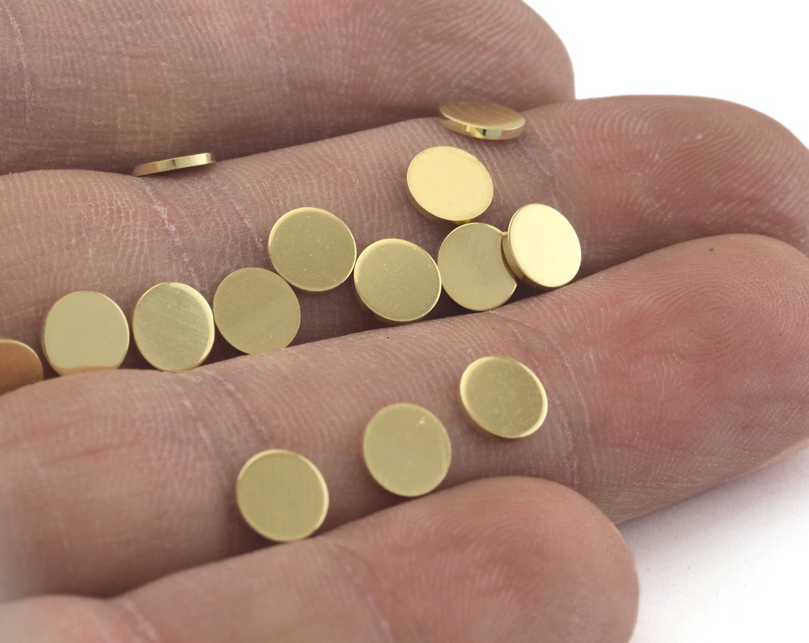 Round Coin Shape Brass 6mm Thickness is 0.8mm Raw Brass 3447 - Etsy