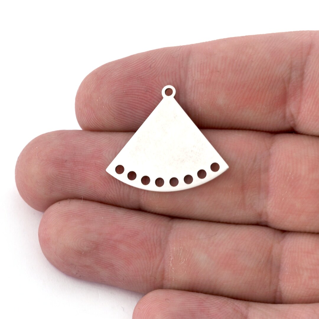 Triangle Earring Charms Connector Multi Hole 26.5x23mm Brass Antique ...