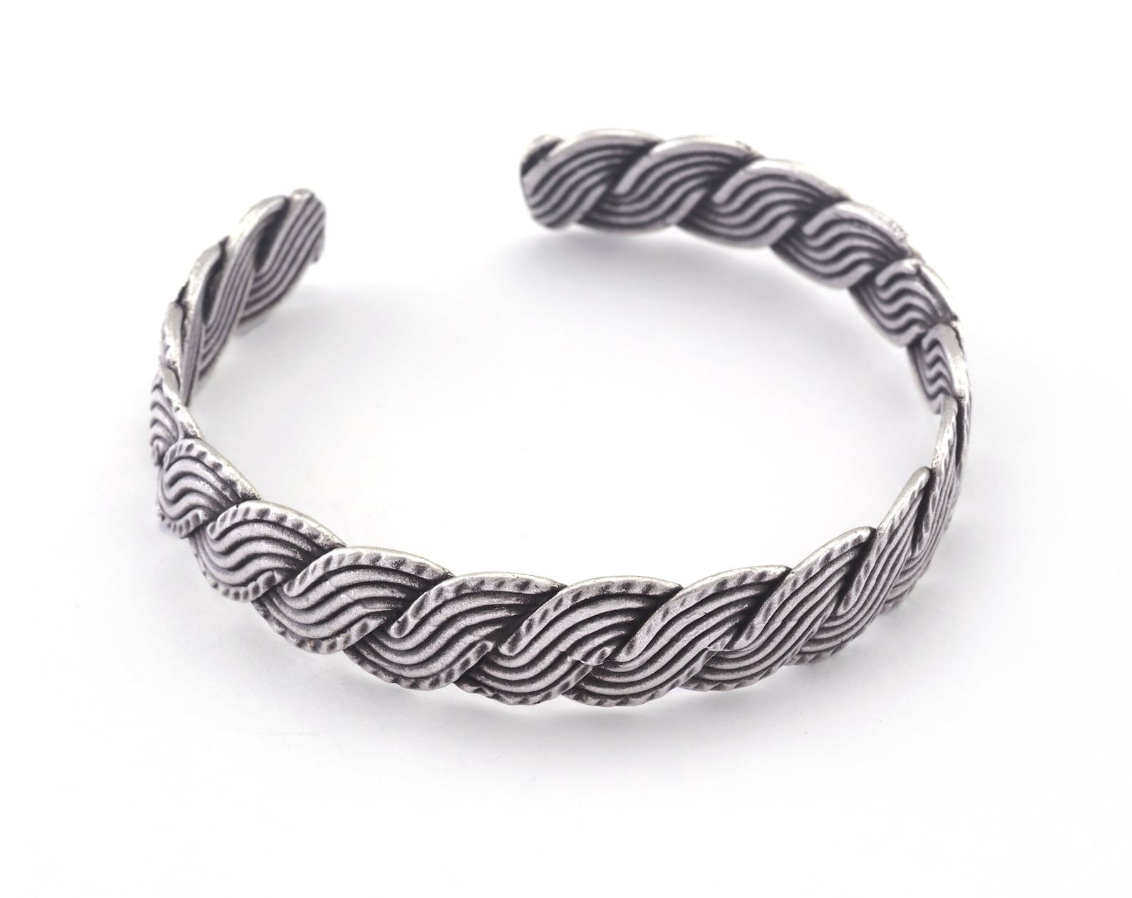 Swirl Bracelet Antique Silver Plated Brass (61mm Inner Size ...