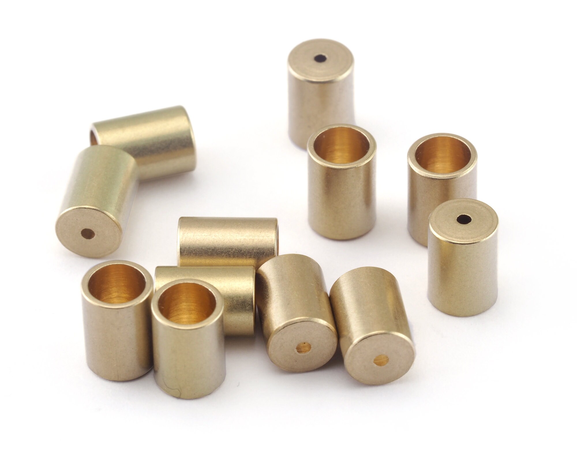 Raw Brass Cord End Caps 5x7mm: Cylinder Tassel Caps, 4mm ID -ENC4 2627 ...