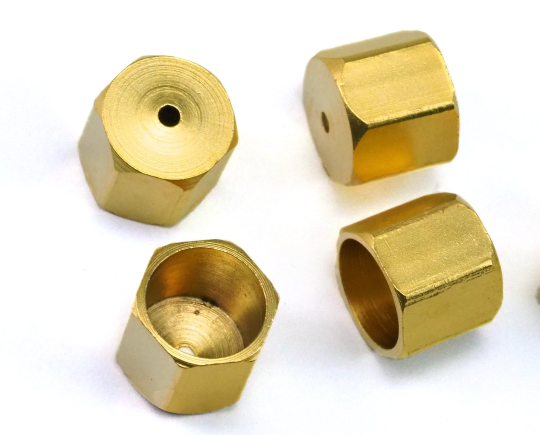 Hexagon End Caps, 10x9mm 9mm Inner Gold Plated Brass 1660 ENC9 - Etsy