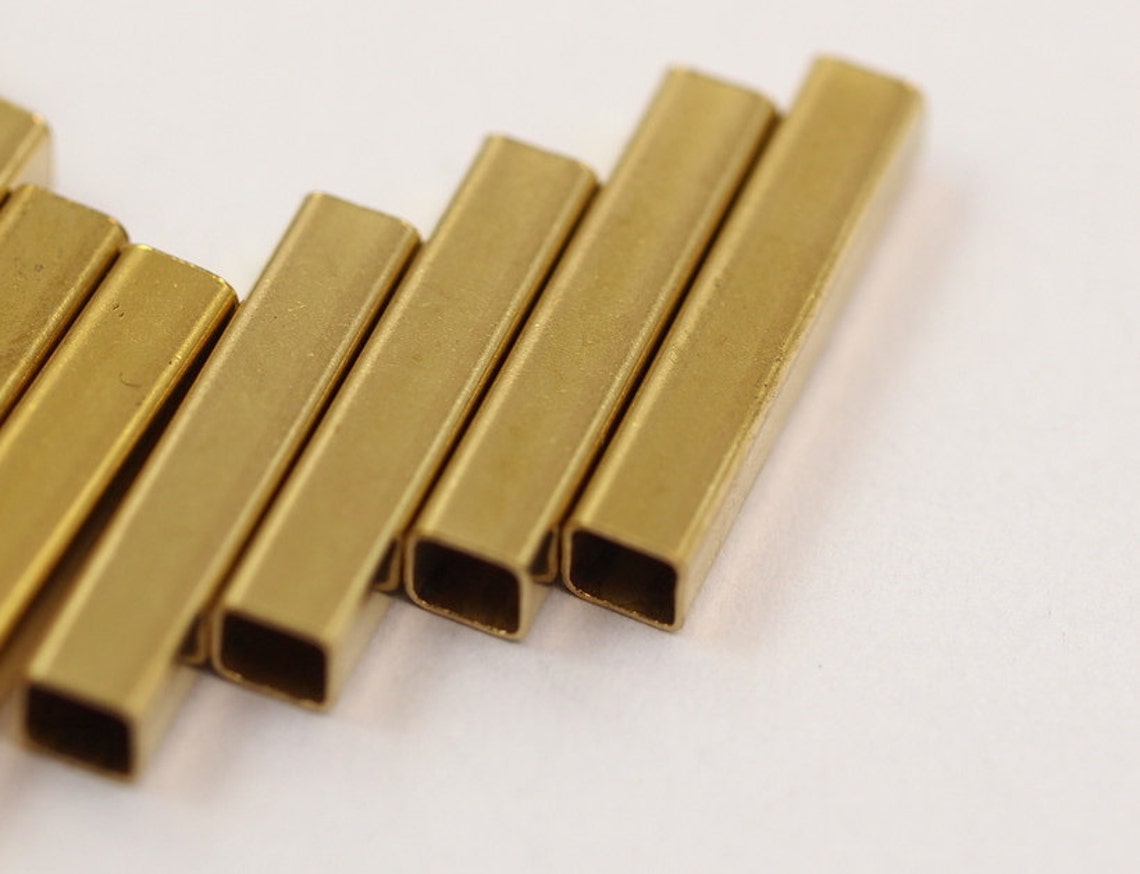 Square Tube 20 Pcs 20x4mm hole 3.4mm Raw Brass E204S59 753 - Etsy