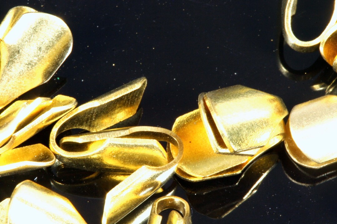 Flat Snake Mesh Chain End Caps 6mm Raw Brass End Caps 1116 - Etsy