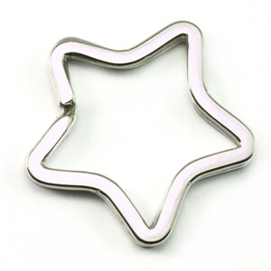 Key Ring Split Star Shape Key Rings Silver Tone Iron 34mm 1999 - Etsy